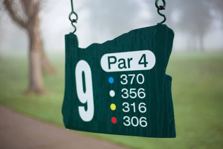 What does 9 holes mean in golf?